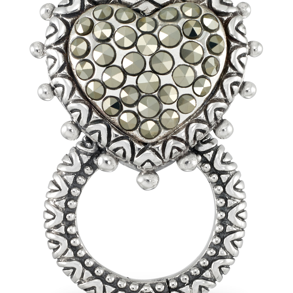 Heart Click Charm – Hematite– Barbara Bixby